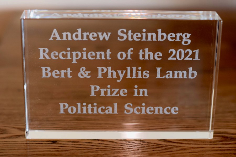 Andrew Steinberg Plaque 2021 | The Bert & Phyllis Lamb Prize in ...
